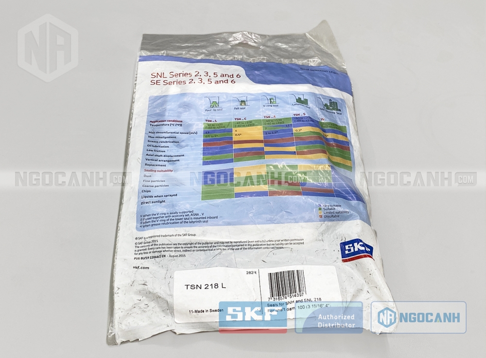 Phớt TSN 218 L Phớt cho gối 2 nửa - Đại lý SKF