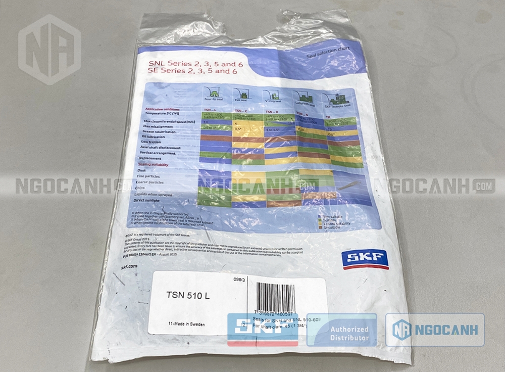 Phớt TSN 510 L Phớt cho gối 2 nửa - Đại lý SKF