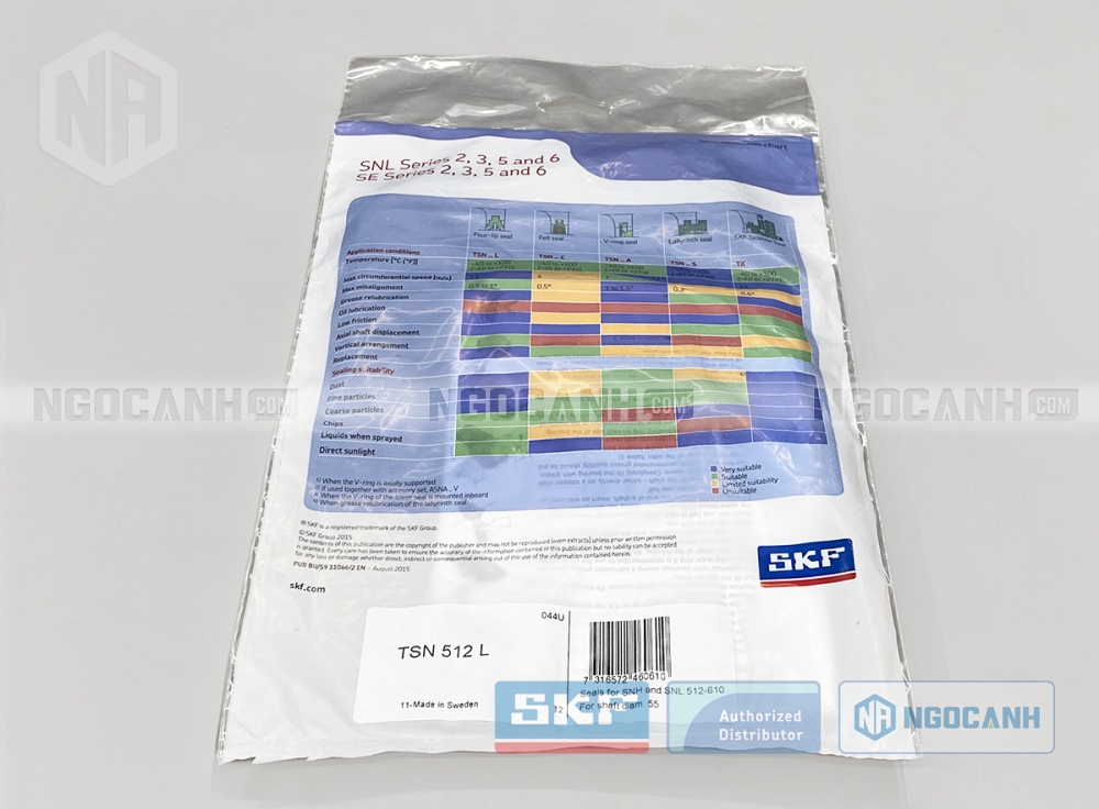 Phớt TSN 512 L Phớt cho gối 2 nửa - Đại lý SKF