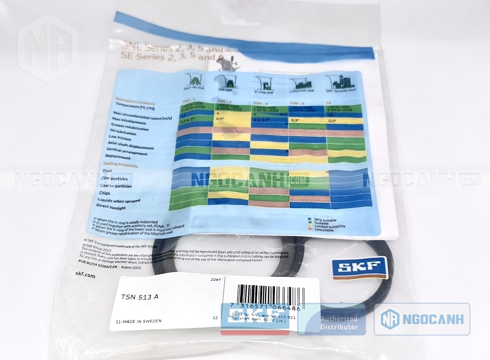 Phớt TSN 513 A Phớt cho gối 2 nửa - Đại lý SKF