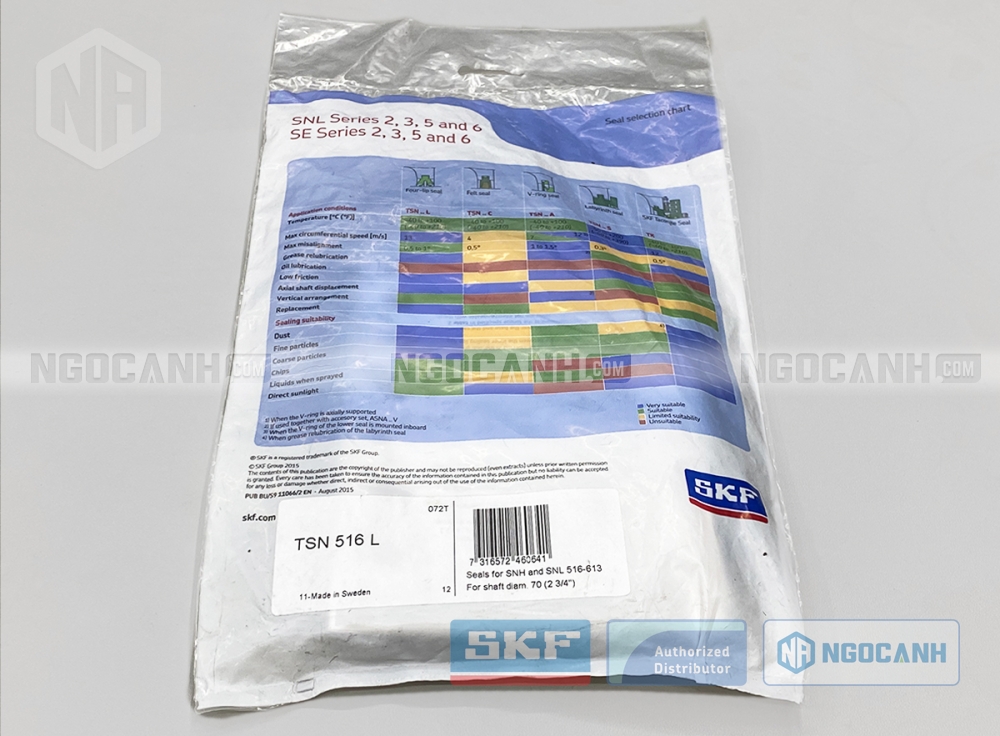 Phớt TSN 516 L Phớt cho gối 2 nửa - Đại lý SKF