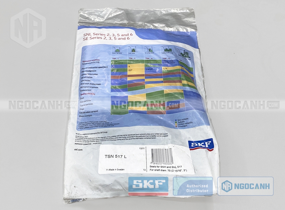 Phớt TSN 517 L Phớt cho gối 2 nửa - Đại lý SKF