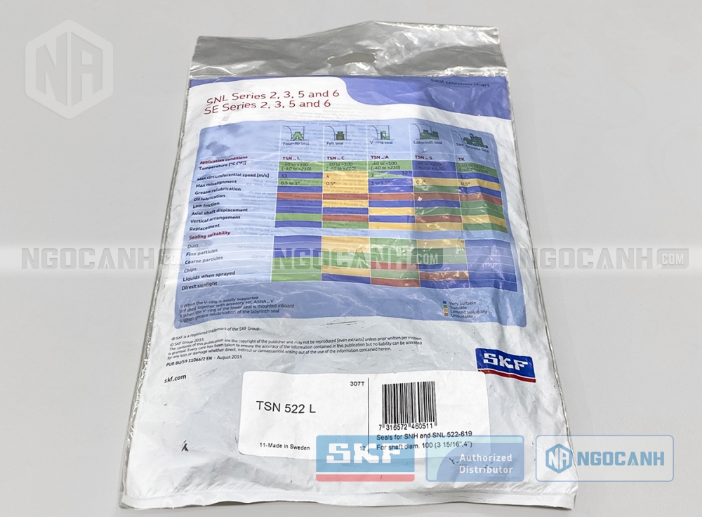Phớt TSN 522 L Phớt cho gối 2 nửa - Đại lý SKF