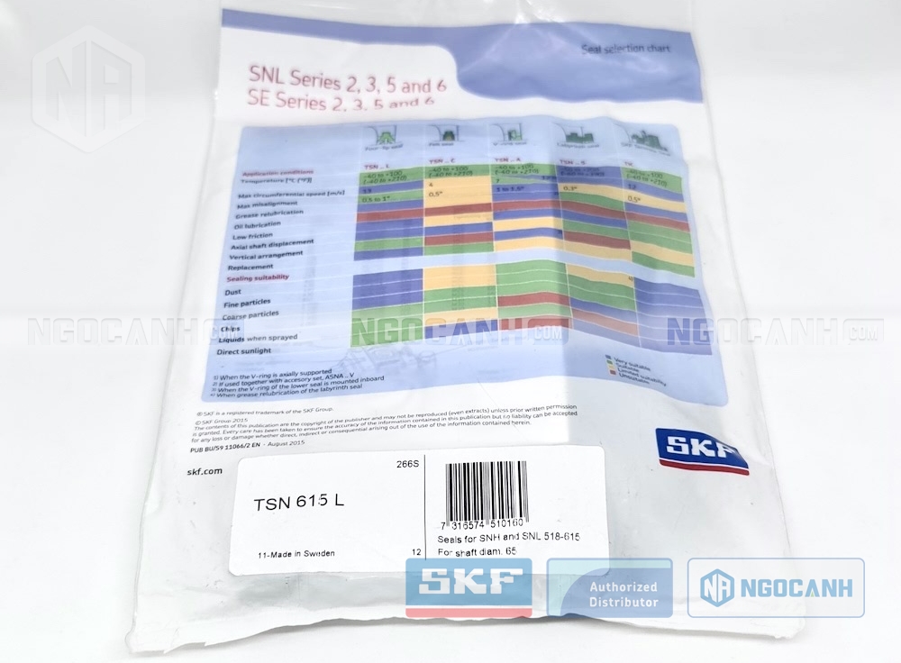 Phớt TSN 615 L chính hãng SKF - Phớt cho gối 2 nửa