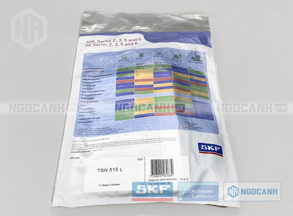 Phớt TSN 515 L chính hãng SKF - Phớt cho gối 2 nửa