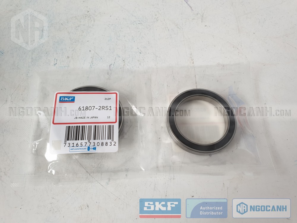 Vòng bi SKF 61807-2RS1 chính hãng (Vòng bi bạc đạn 6807)
