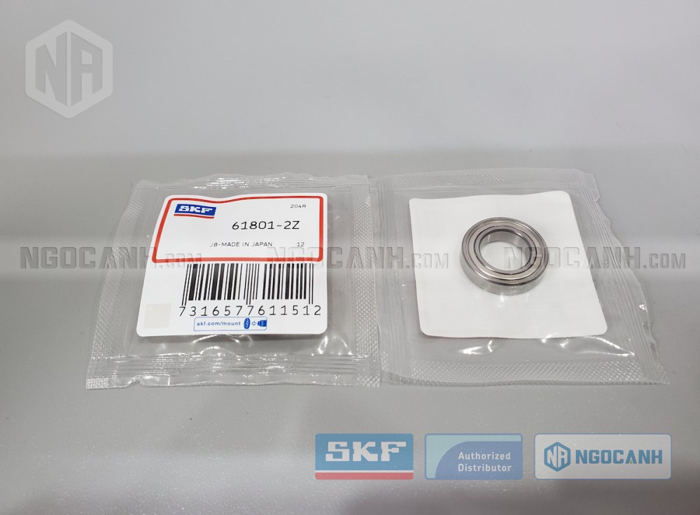 Vòng bi SKF 61801-2Z chính hãng (Vòng bi bạc đạn 6801)