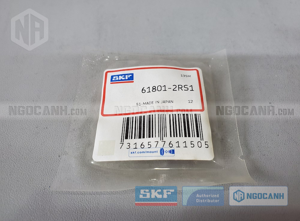 Vòng bi SKF 61801-2RS1 chính hãng (Vòng bi bạc đạn 6801)