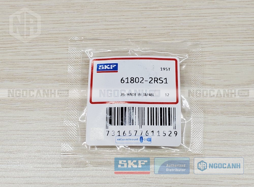 Vòng bi SKF 61802-2RS1 chính hãng (Vòng bi bạc đạn 6802)